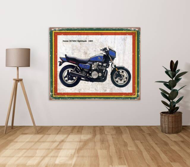 Honda Motorbike Cb750 Nighthawk - Metal Sign Plaque Wall Art Decor ...