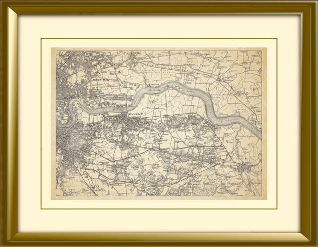 Old Map Of The Environs Woolwich, London - 1898 by Etsy | ufurnish.com