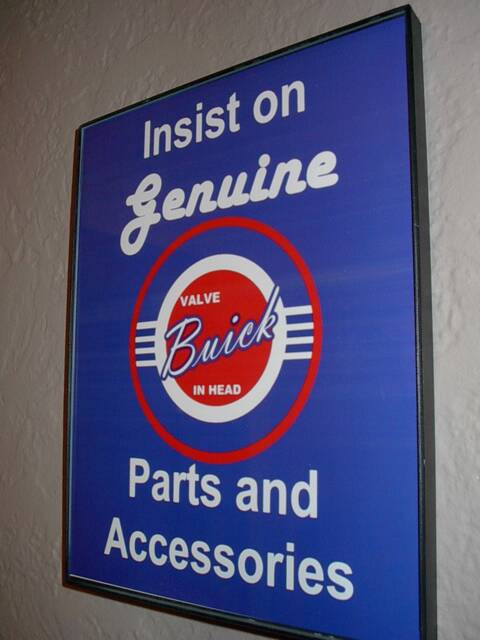 Buick Oldlogo Genparts Motors Auto Car Garage Framed Advertising Print ...