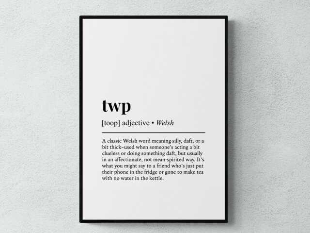 Twp Welsh Word Definition Wales Gift Wall Art Print by Etsy | ufurnish.com
