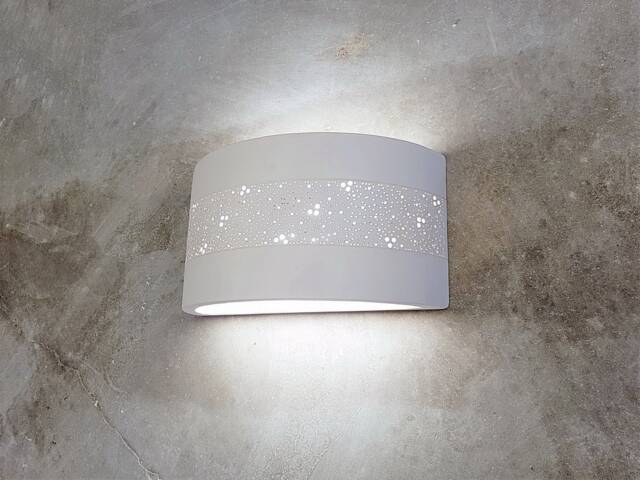 Handmade Ceramic Wall Sconce Off-White Perforated Lamp by Etsy ...