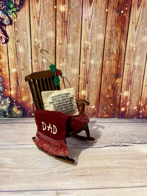 Christmas in Heaven Memorial, Rocking Chair Ornament, Empty Loved One Heaven, Remembrance ...