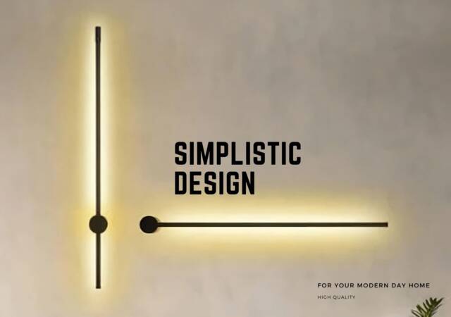 Linear Wall Lamp Led Light Contemporary Modern Linear Simplistic Design ...