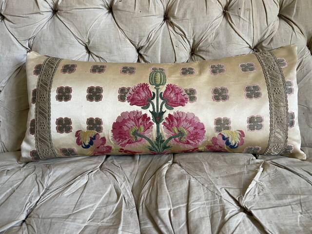 Bespoke Antique Rococo Silk Brocade Cushion 18Th Century French Vintage ...