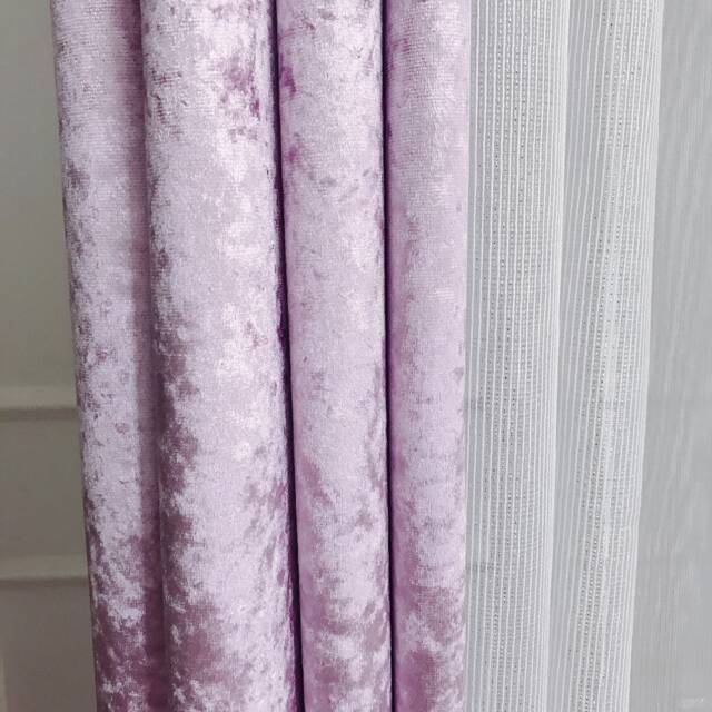 Glam Violet Subtle Gloss Velvet Curtain Drapery Panel Various Colors 64 ...