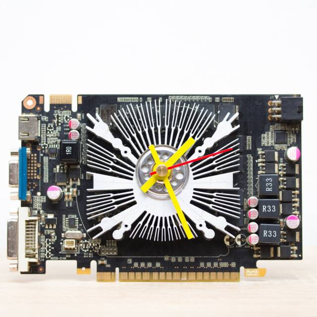 Desk Clock Made From Recycled Black Graphics Card by Etsy | uFurnish.com