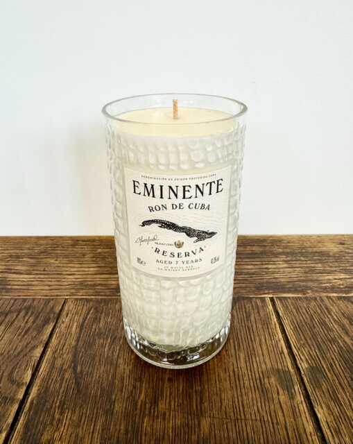 Eminente Rum Bottle Candle - Lime Basil Mandarin Natural Soy Wax ...