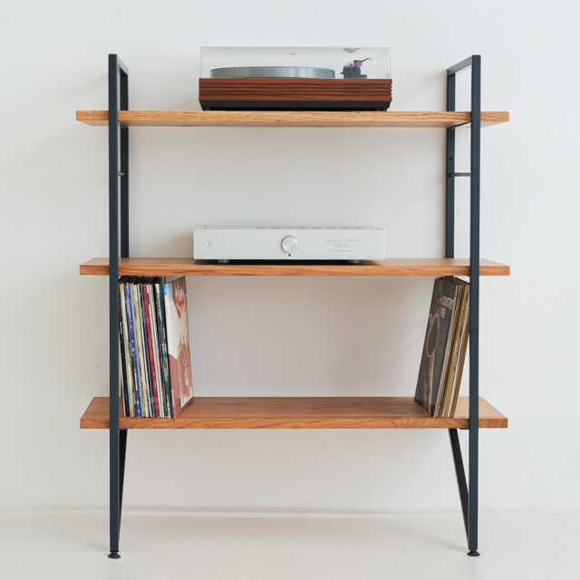 Oak Ladder Frame Hi-Fi Stand [2 - Frame] Media - Vinyl/Lp Storage ...