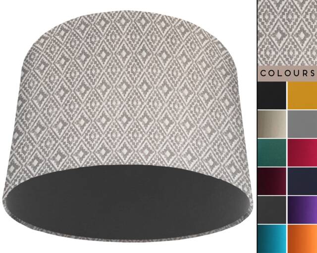 Boho Grey Lampshade Diamond Pattern Ceiling/Table Light by Etsy ...