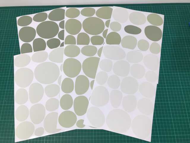 Pack Of 100 Irregular Sage Green Polka Dot Wall Stickers For Kids ...
