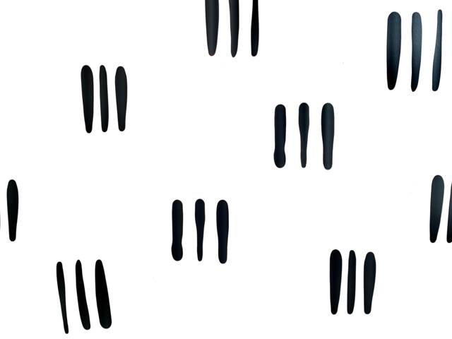 Modern Drawn Triple Line Wall Art Decals/stickers - Various Colours ...