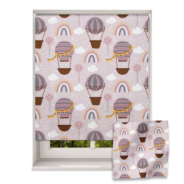 Rainbows & Balloons Roller Blind, Children's Made To Measure, Hot Air ...