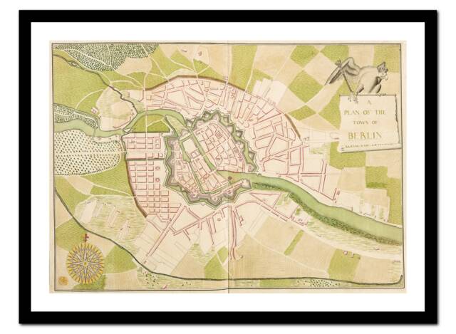 Old Map Of Berlin Germany Europe 1740 - Art Print Vintage Poster ...