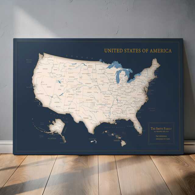Framed Usa Push Pin Map - Us Travel Map, Wall Art With Pins by Etsy ...