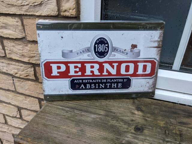 Pernod Absinthe A4 Metal Sign 30x20cm Man Cave Home Bar Plaque Wall Art ...