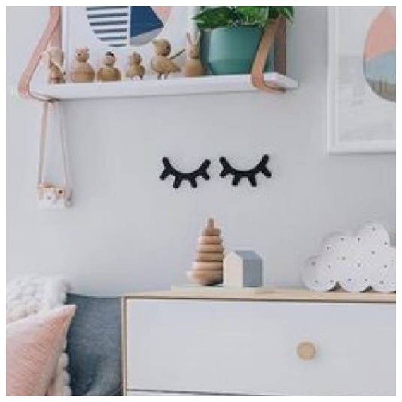 Wink Eyes/ Sleepy Eyes/Dream Lash Wall Art Wink /Black /Girls Bedroom ...