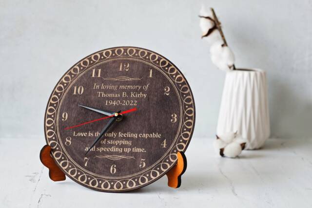 Father Memorial Gift, Loss Of Father Memorial Clock, Gift For Loss ...