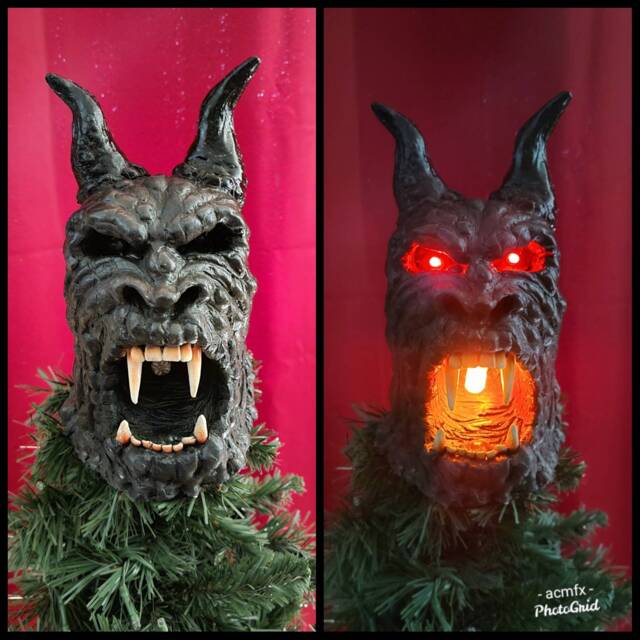 Rock Lava Monster Demon Large Light Up Christmas Tree Topper 80S ...