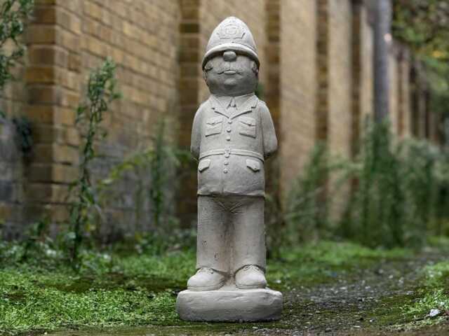 Policeman Garden Sculpture British Bobby Concrete Statue Handmade ...