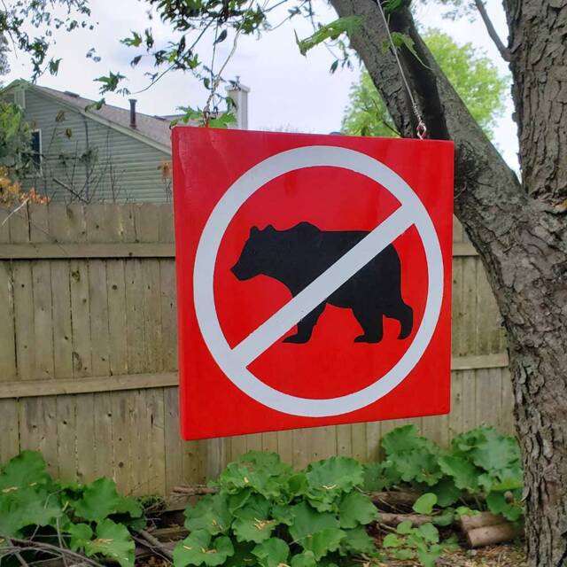 No Bears Allowed - Entry Garden Warning Sign - Yard Signage, Shore ...