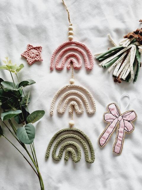 Knitted Wire Rainbow - Shape Decoration Decor L Wall Hanging Nursery by ...