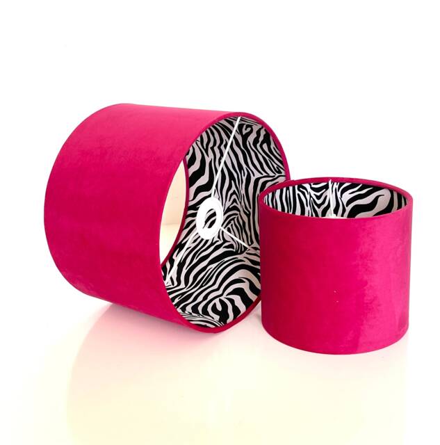 New Luxury Hq Double Sided Hot Pink Velvet & Zebra Animal Black White ...