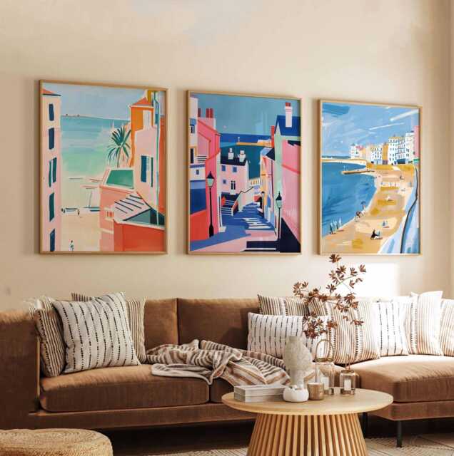 Set Of 3 Margate Posters, England Travel Prints, Wall Art Set, Seaside ...