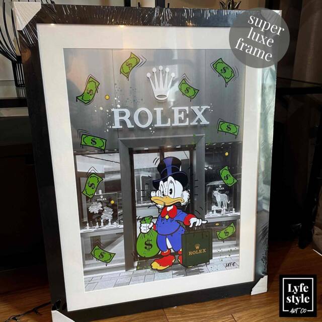 Scrooge Mcduck Rolex Store'(Framed Alec Monopoly Inspired - Pop Art ...