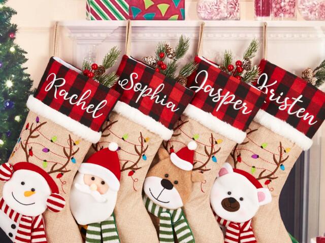 Personalized Embroidered Christmas Stocking 3D Stockings Family Holiday ...