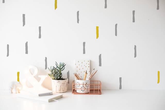 Brush Stroke Wall Sticker Decal Matte Kids Bedroom Living Room Interior ...