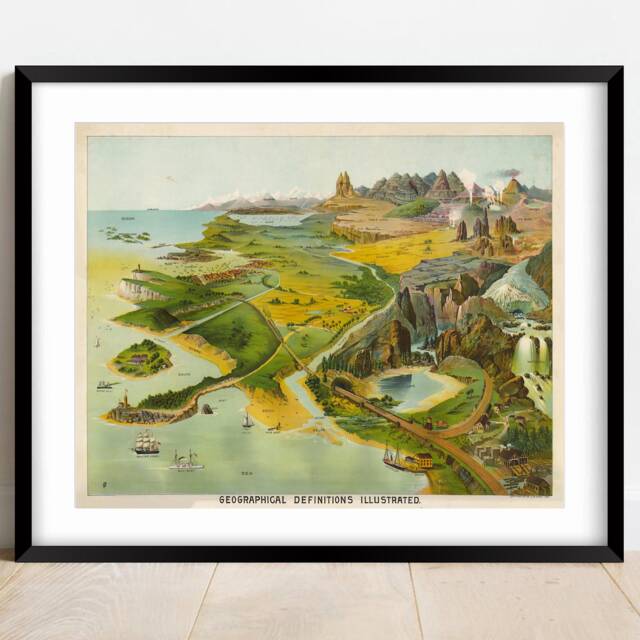 Levi Walter Yaggy - Geographical Definitions Illustrated, Vintage ...