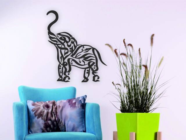 Arabic Calligraphy Elephant Wall Art - Mdf ??slamic-Arabic Wooden ...