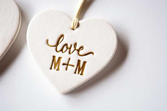 Personalized Love Engagement Anniversary Or Wedding Ornament Plaque ...