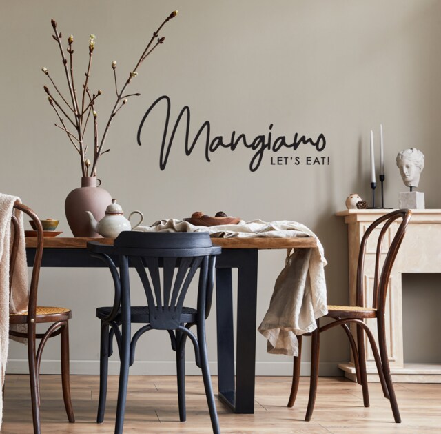 Italian Kitchen Sign, Mangiamo, Let's Eat, Dining Room Floating Letters ...