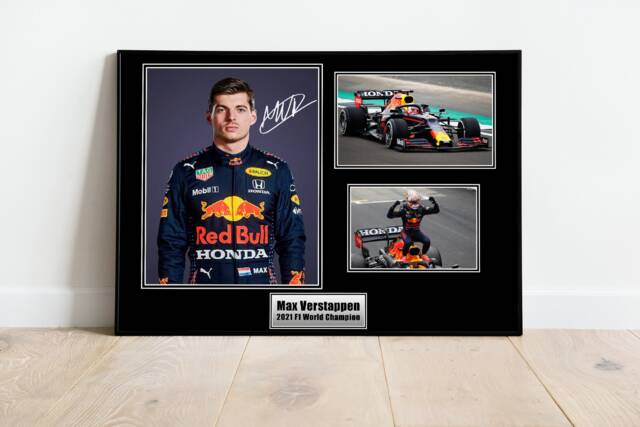 Max Verstappen 2021 F1 World Champion - Red Bull Racing Team Signed ...