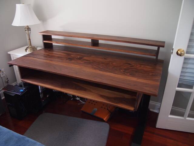 American Walnut Sit-Stand Studio Desk by Etsy | ufurnish.com