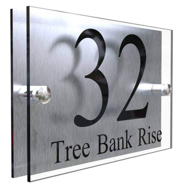 Classic Contemporary Property Number Door Sign House Plaque - Presa5-2B ...