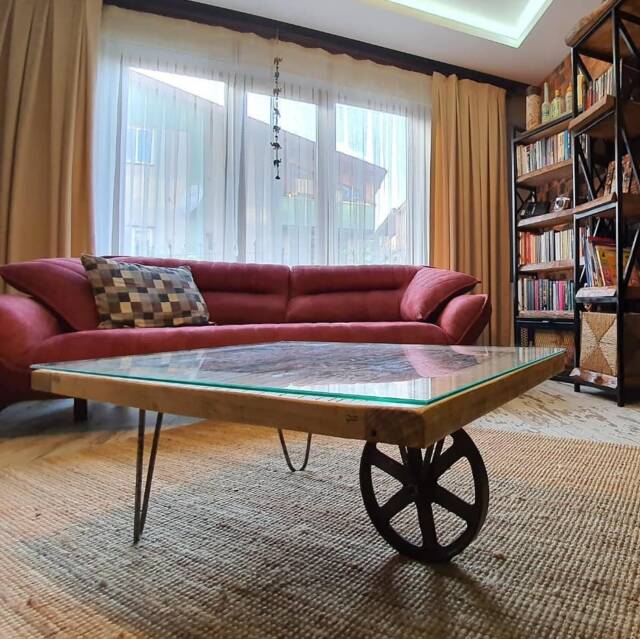 Set Of 3, Table Casters, Rustic Retro Caster Wheels, Hairpin Legs ...