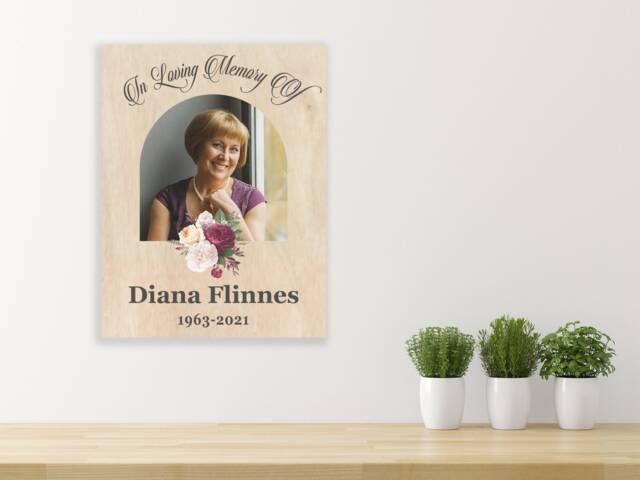 Custom Photo Memorial Plaque, in Loving Memory Of Dad Mum, Personalized ...