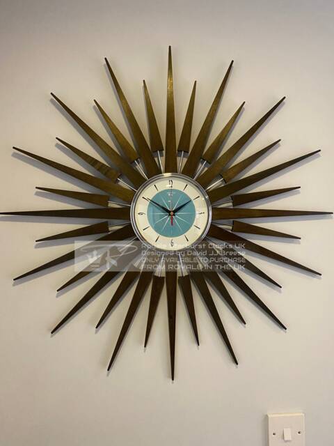 Large Mid-Century Starburst Clock 30 by Etsy | uFurnish.com