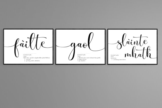 Scottish Gaelic Decor, Welcome Print, Love Wall Hanging, Cheers Gifts ...