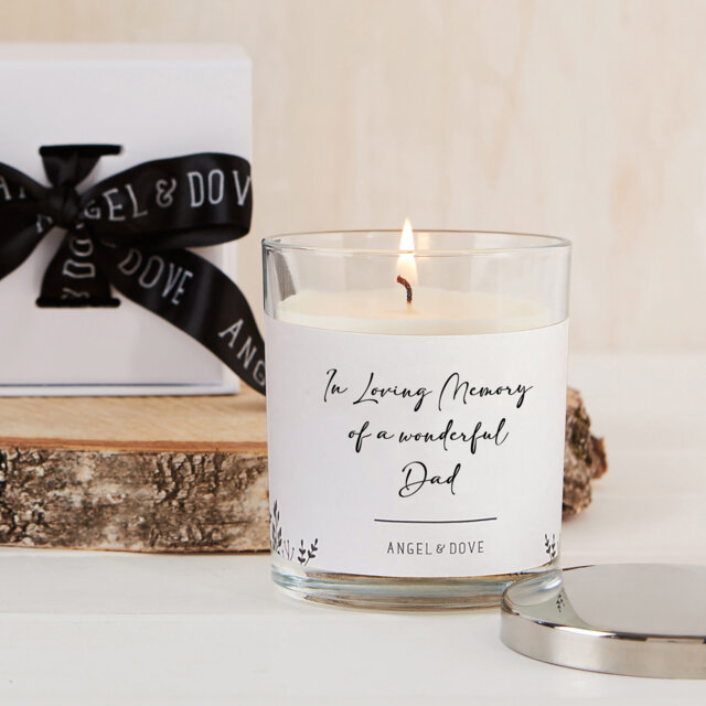 In Loving Memory Of A Wonderful Dad 300Ml Candle With Lid - Sympathy ...