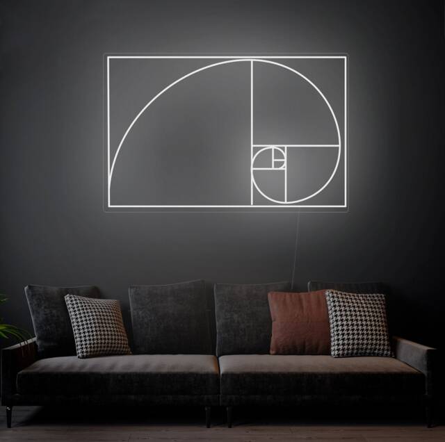 Golden Ratio - Led Neon Sign, Interior Decor, Room Decor, Wall Custom ...