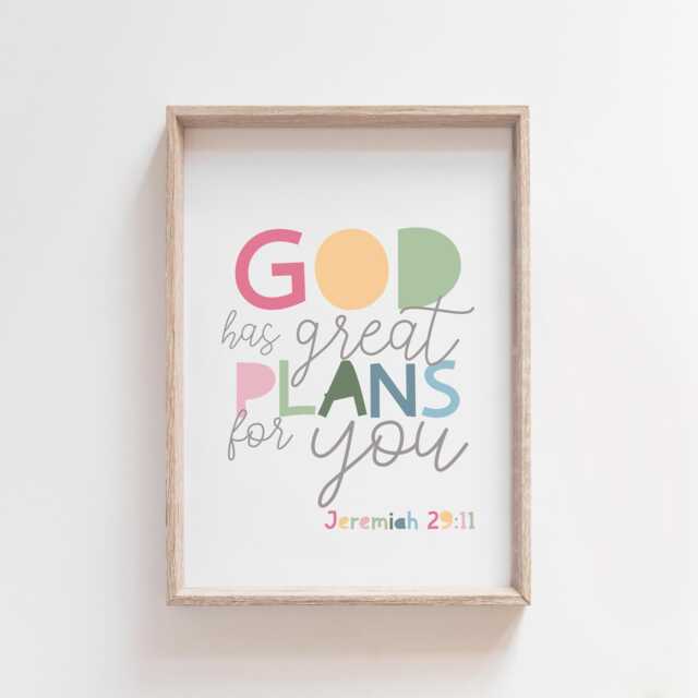 God Has Great Plans For You, Bible Verse Prints, Scripture Girls ...
