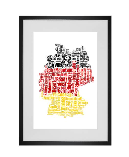 Personalised Germany Map Word Art Print by Etsy | ufurnish.com