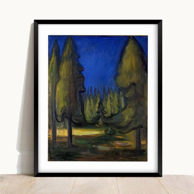 Edvard Munch Dark Spruce Forest Art Print, Vintage Wall Decor by Etsy ...