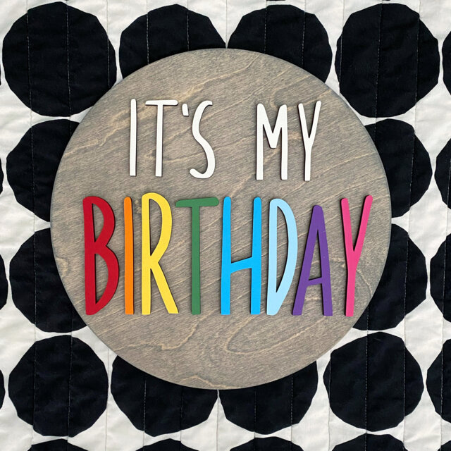 Fun Birthday Sign Rainbow Birthday Unique Wooden Custom Laser Cut Happy ...