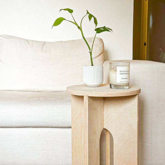 Wooden Stool. Modern Side Table. Indoor Plant Stand. Small End Laptop ...