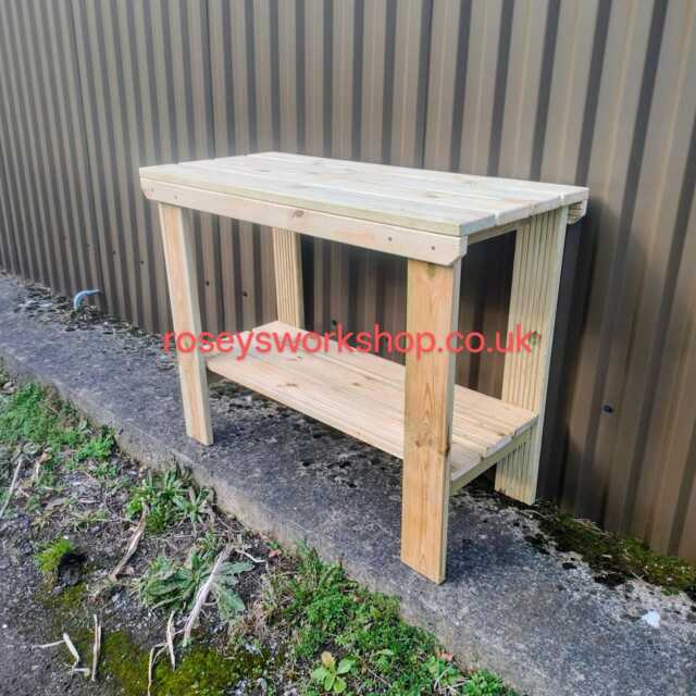 Handmade Indoor/Outdoor Wooden Workbench. Garden Work Table. Bbq/Pizza ...