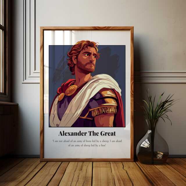 Alexander The Great Quote Poster, Inspirational Greek History Art ...